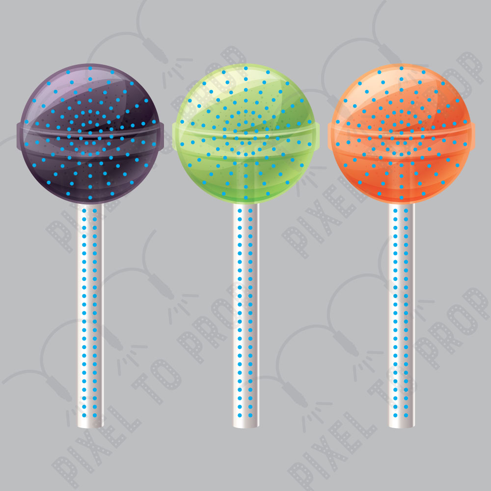 Stamped Halloween Lollipop Spinners - Pixel To Prop