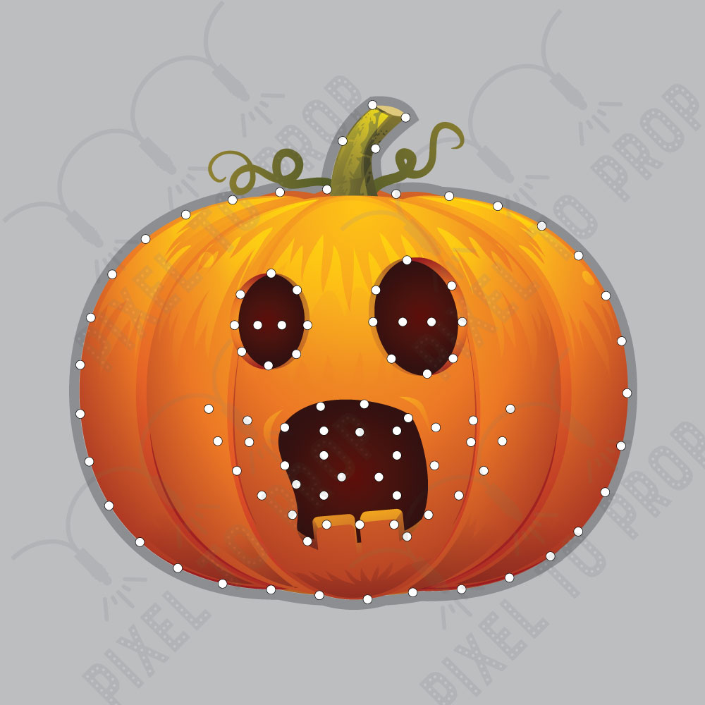 Stamped Singing Pumpkin 2 Pixel To Prop